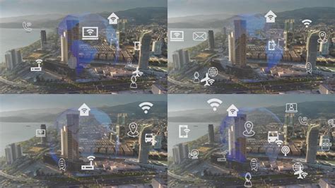 智慧城市和通信网络概念。5g Lpwa低功耗广域。无线通信。 视频素材下载 编号 20060383 光厂 Vj师网