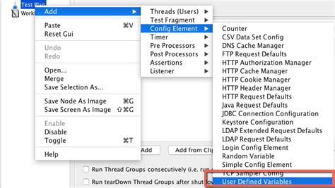 User Defined Variables Jmeter Vn