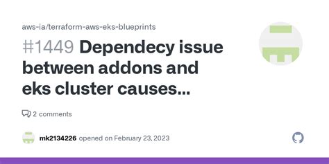 Dependecy Issue Between Addons And Eks Cluster Causes Terraform Destroy Fail Issue Aws