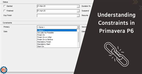 Understanding Constraints In Primavera P6 Planning Engineer Fze