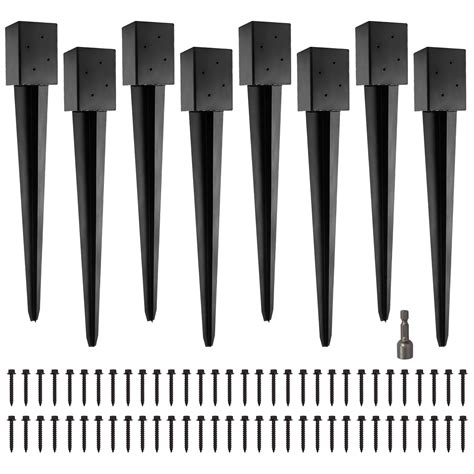 No Dig Fence 4x4 Fence Post Anchor Spikes Heavy Duty Metal Ground Spikes For Deck Fence