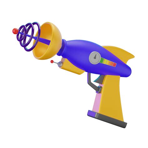 Space Gun Space Object 3d Illustrations 33535093 Png