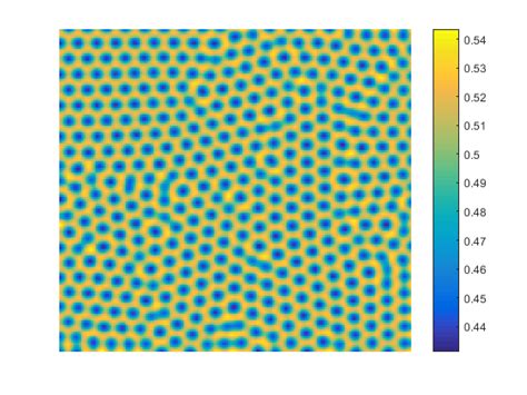 numerically simulated patterns for parameter values a 1 0 5 a 2
