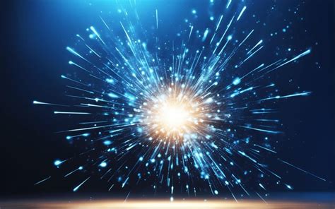 Abstract Blue Light Trail Creative Cosmic Background Explosion Hyper