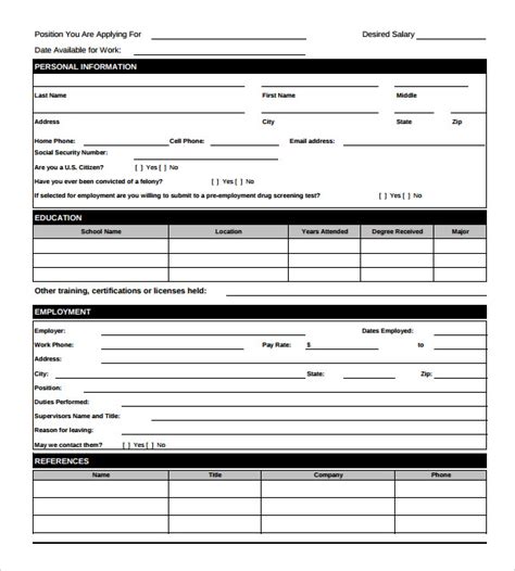Free 9 Sample Employee Forms In Pdf