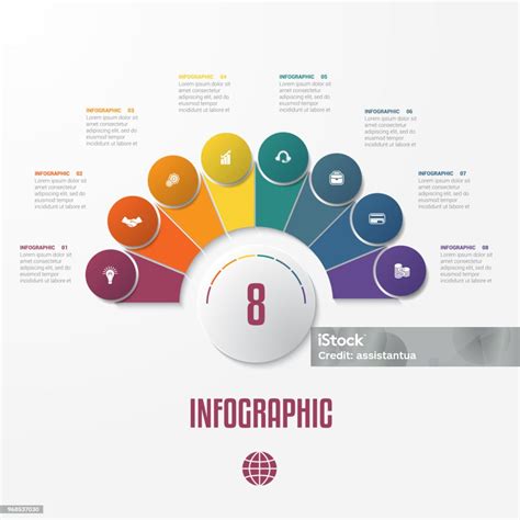 워크플로 배너 다이어그램에 사용할 차트 서식 파일 요소 Infographics 개념적 순환 과정 8 위치 가능한에 대 한 설정