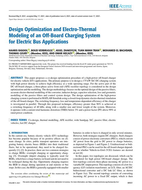 Design Optimization And Electro Thermal Modeling Of An Off Board