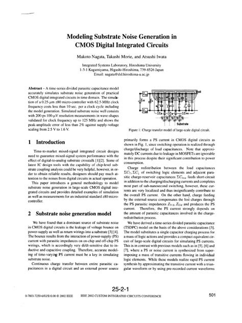 Modeling Substrate Noise Generation In Cmos Digital Integrated C Pdf Electronic Circuits Cmos