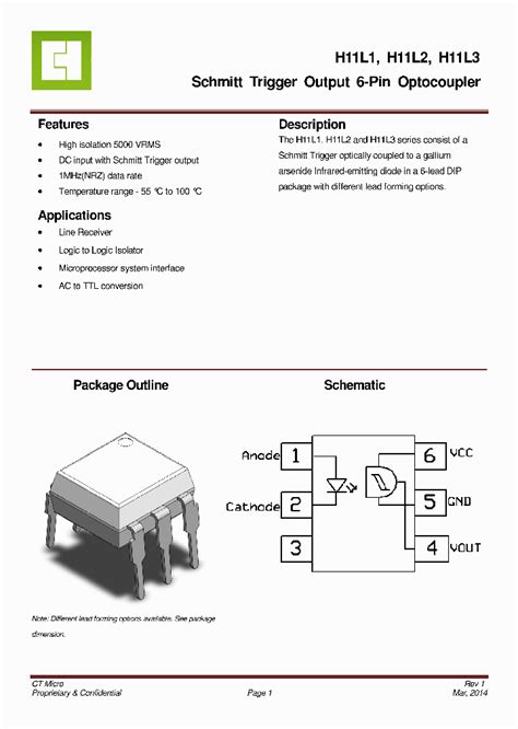 H11l1 8847095 Pdf Datasheet Download Ic On Line