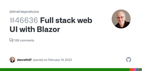 Full Stack Web Ui With Blazor Issue Dotnet Aspnetcore Github
