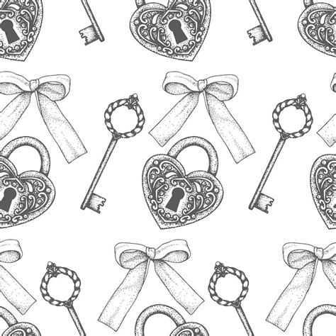 Premium Vector Key And Lock Seamless Pattern