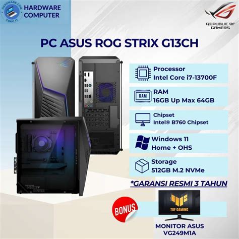 Jual Pc Asus Rog Strix G Ch F Wso Core I F Gb Gb Rtx Gb Win Home Ohs