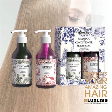 Luxliss Shampoo & Conditioner Moisturizing Sulfates & Parabens Free Gi ...