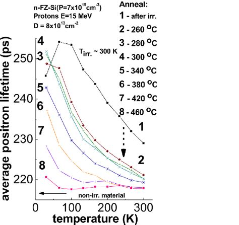 The Pattern Of The Temperature Dependencies Of The Average Positron