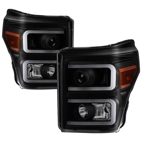 Xtune Ford Super Duty 11 16 Projector Headlights Light Bar Drl Black