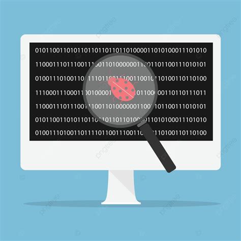 find error bug virus search concept holding web png and vector with