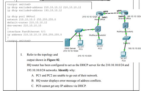 Answered Ip Dhcp Excluded Address 210 10 10 12… Bartleby