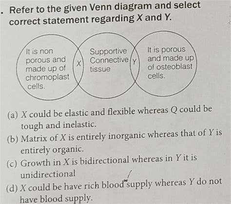 Refer To The Given Venn Diagram And Select Correct Statement Regarding