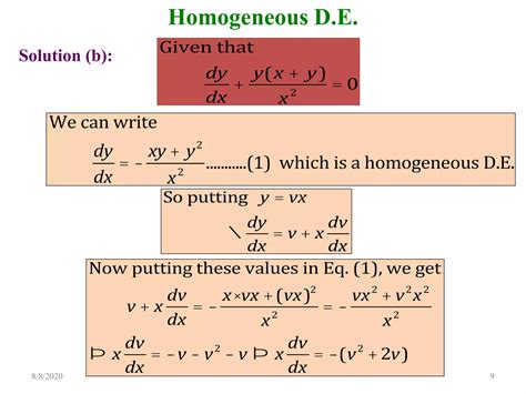 Homogeneous Equation All Math Solved Pptx