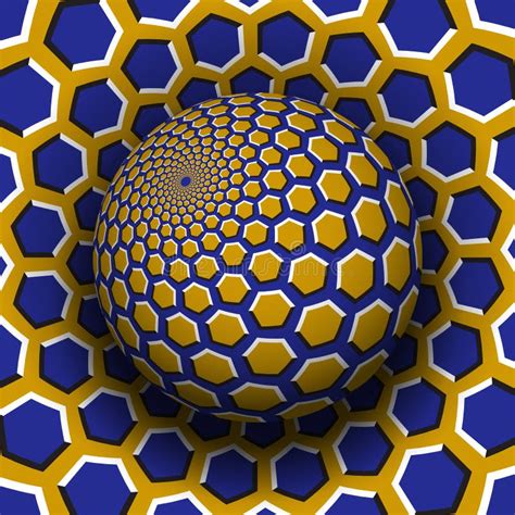 ball with a hexagons pattern rolling along the hexagons surface