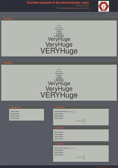 Posters Overleaf Editor LaTeX Online
