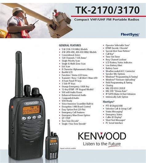 Kenwood TK-3170 рация портативная UHF 400-480 МГц | RadioReserve.Ru