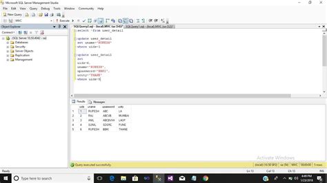 HOW TO UPDATE A DATA IN TABLE YouTube