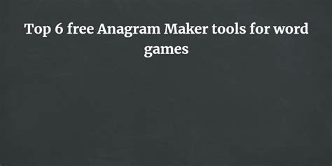 Letter Anagrams Solver For Free