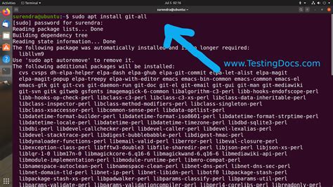 Install Git On Ubuntu Linux Testingdocs