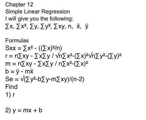 Chapter 12 Simple Linear Regression I Will Give You Chegg Com