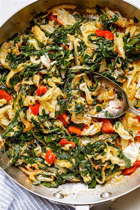Sautéed Collard Greens And Cabbage Recipe — Eatwell101