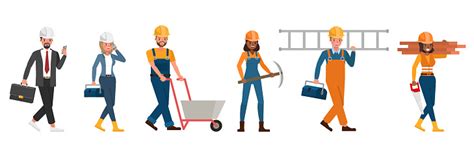 작업 문자 벡터 디자인 빌더 사람들의 집합입니다 감정과 다양한 행동의 프리젠 테이션 헬멧에 대한 스톡 벡터 아트 및 기타 이미지 헬멧 안전 공사장 인부 Istock