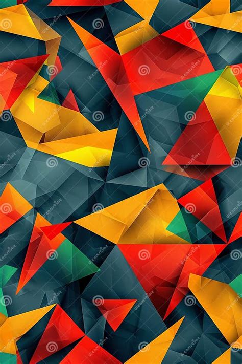 Colorful Abstract Background Featuring Triangles And Geometric Shapes Texture Pattern Stock