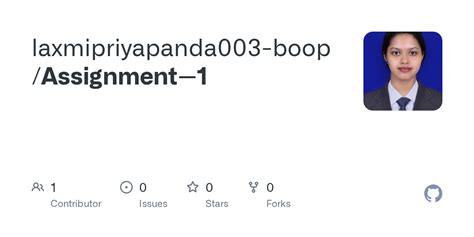 Github Laxmipriyapanda003 Boopassignment 1