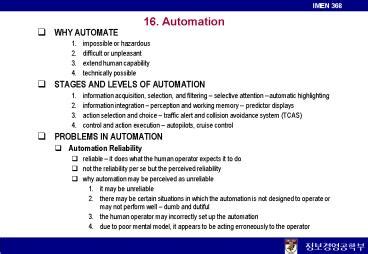 PPT 16 Automation PowerPoint Presentation Free To Download Id B45d4 NTVjN