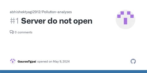 server do not open · issue 1 · abhishektyagi2912 pollution analyses