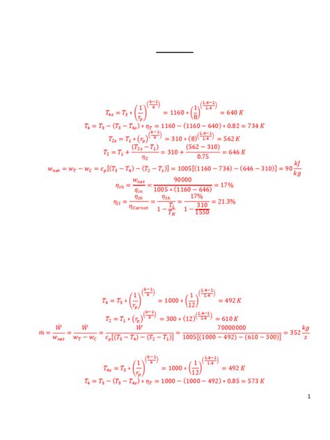 Sheet 4 Brayton Cycle Model Answer Pdf Gas Turbine Rotating