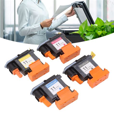 Topincn 4 Pcs Printhead Printer Head Magenta Black Cyan Yellow Print