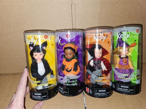 Barbie Halloween Party Kelly 2001 Cat Pumpkin Vampire Witch