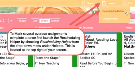Marking Several Assignments Complete Homeschool Planet