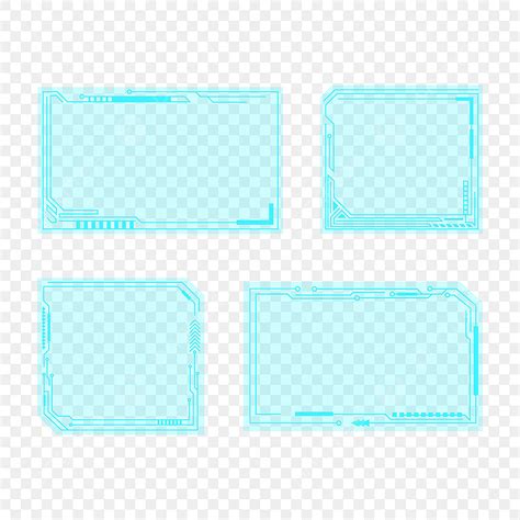 Sci Fi Interface Vector Art Png Blue Game Technology Border Ui User Interface Sci Fi Screen