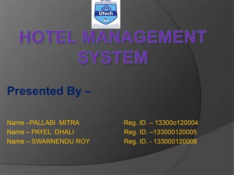Hotel Reservation System Project Pptx
