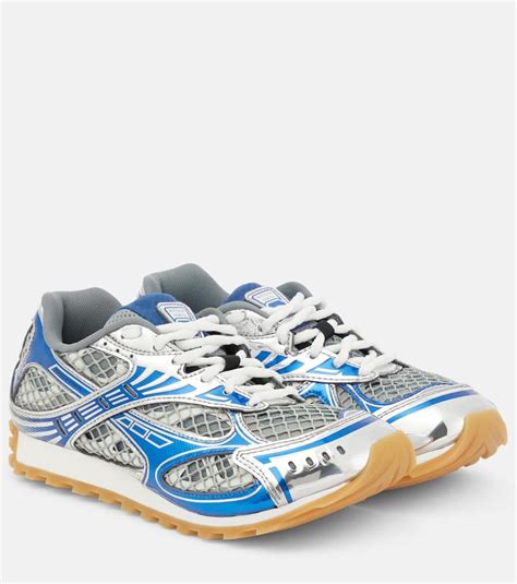 Bottega Veneta Orbit Lace Up Sneakers Blue Editorialist Spring