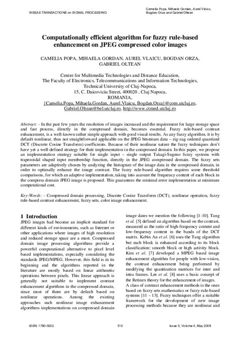 Pdf Computationally Efficient Algorithm For Fuzzy Rule Based