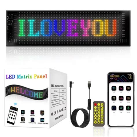 Flexible Car LED Panel With Remote Display Pixel LED Matrix Panel Car Window Light Display LED