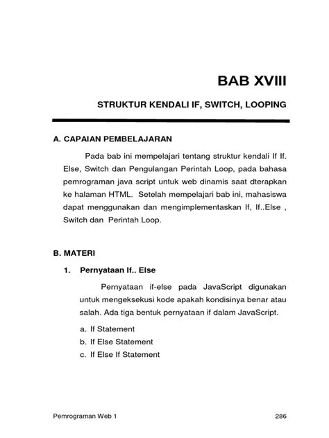 22sif0033 Struktur Kendali If Switch Looping Part18 Pdf