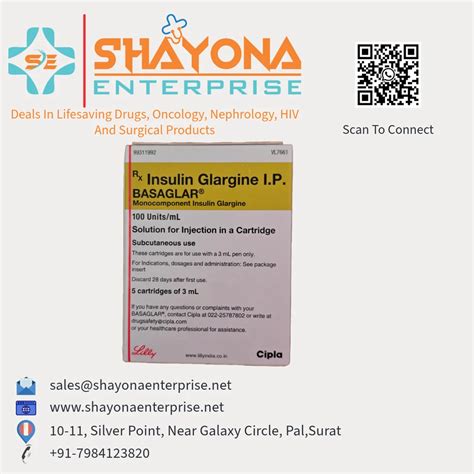 Basaglar 100ml Injection 100 Iu Ml 3 Ml At ₹ 640 Unit In Surat Id