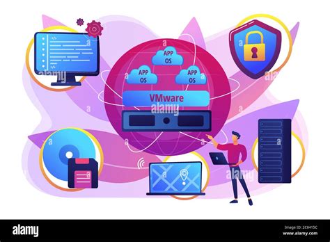 Virtualization Technology Concept Vector Illustration Stock Vector