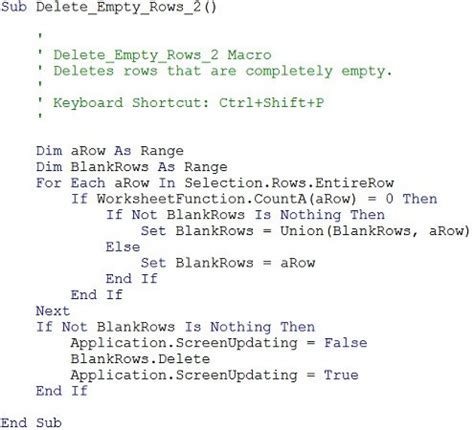 Excel VBA Delete Blank Or Empty Rows Easy To Use Macro Examples
