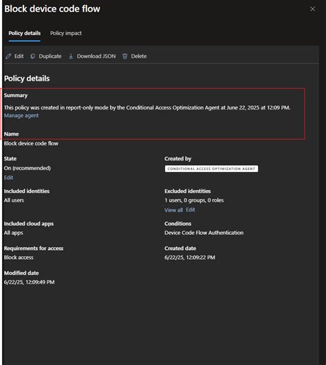 Microsoft Entra Conditional Access Optimization Agent With Microsoft